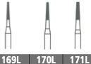 Carbide Burs - # 169 Tapered Fissure Plain Cut Long Head – R10169L